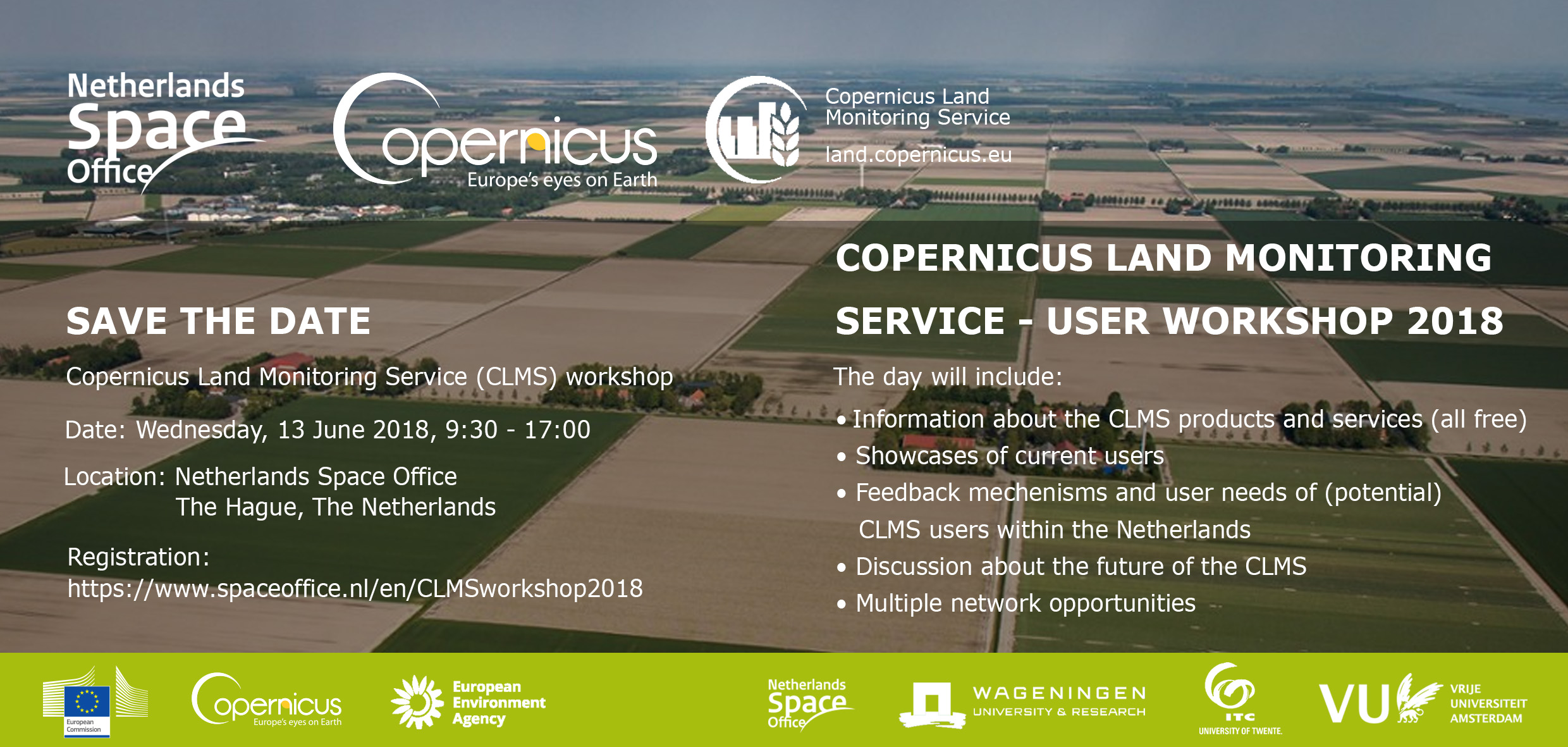 Copernicus land monitoring service workshop | Spaceoffice.nl